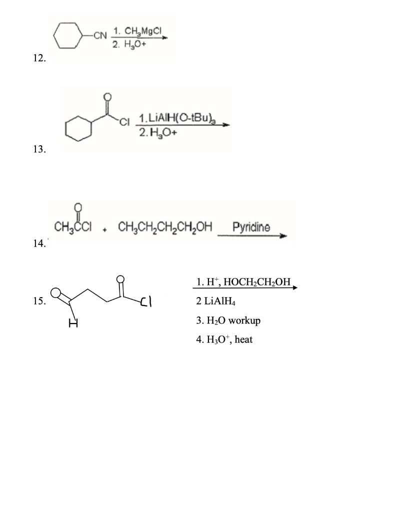 Solved −CN2⋅H3O 1. CH3MgCl 2. 3. | Chegg.com