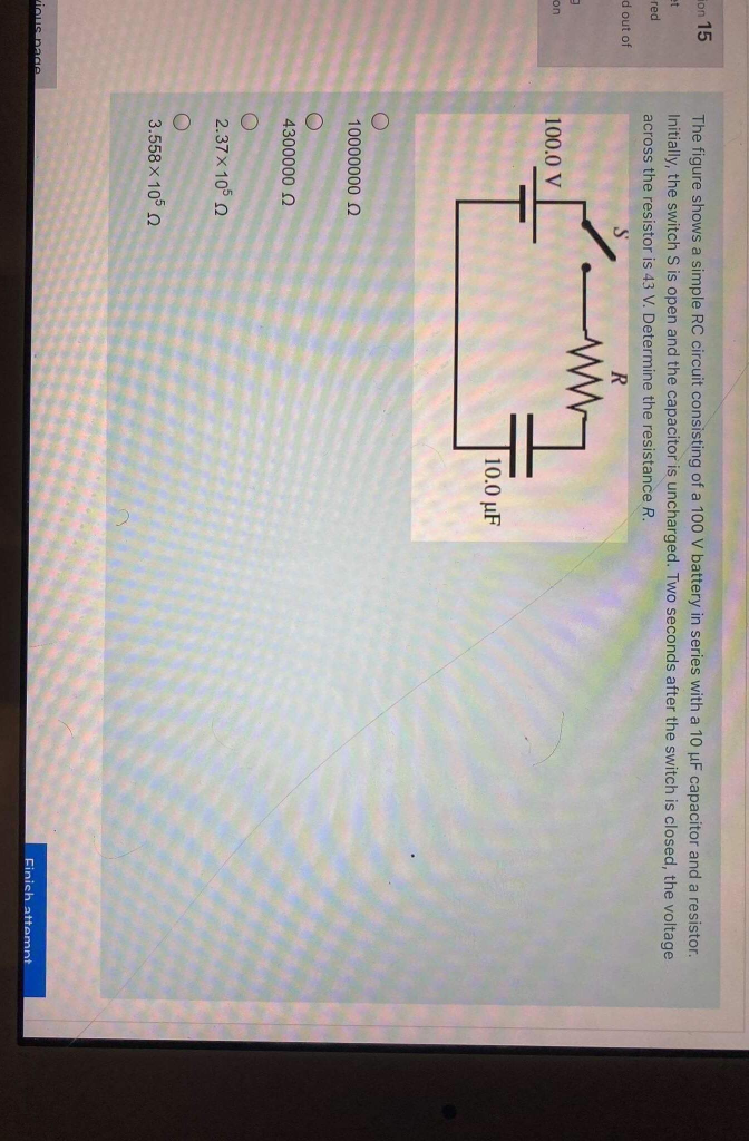 Solved on 15 red The figure shows a simple RC circuit | Chegg.com