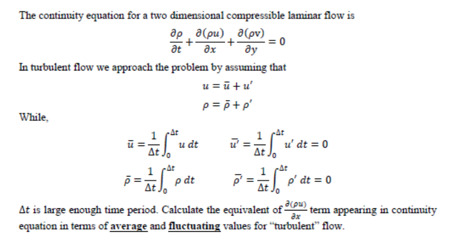 Solved ax The continuity equation for a two dimensional | Chegg.com
