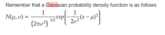 Remember that a Gaussian probability density function | Chegg.com
