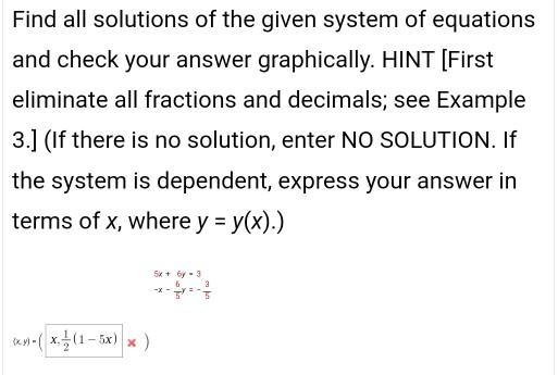 Solved Find All Solutions Of The Given System Of Equations