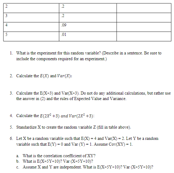 Solved Let X be a random variable representing the number of | Chegg.com