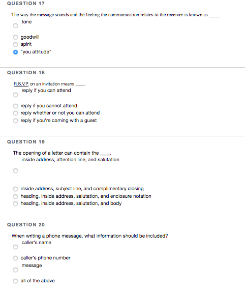 Solved QUESTION 17 The way the message sounds and the | Chegg.com