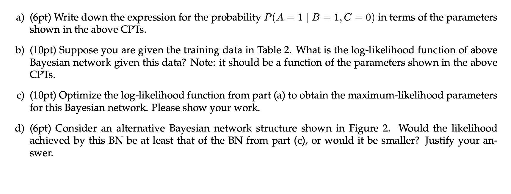 Again consider the Bayesian network structure in | Chegg.com