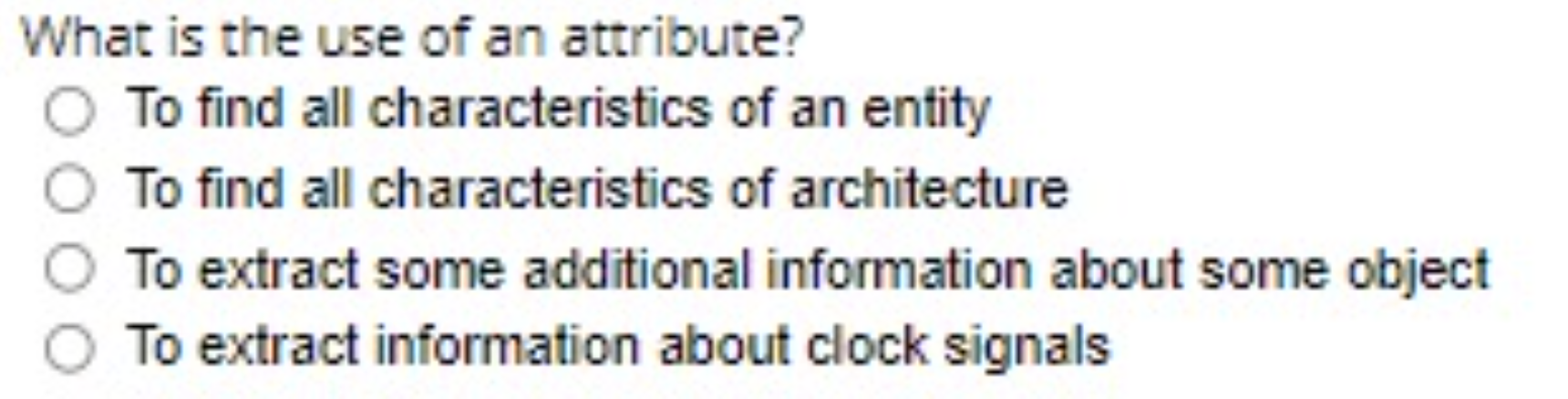 Solved What is the use of an attribute?To find all | Chegg.com