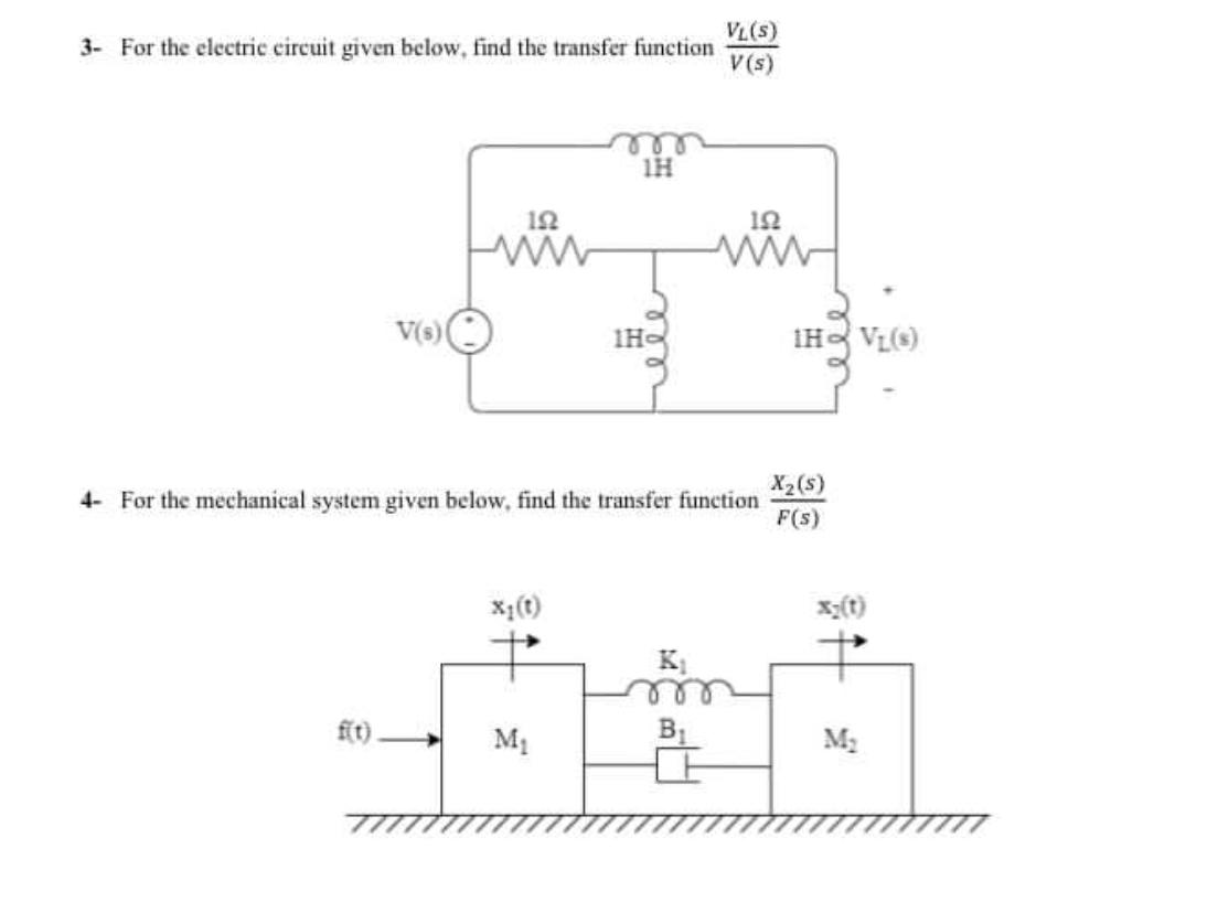 Solved 3- For the electric circuit given below, find the | Chegg.com