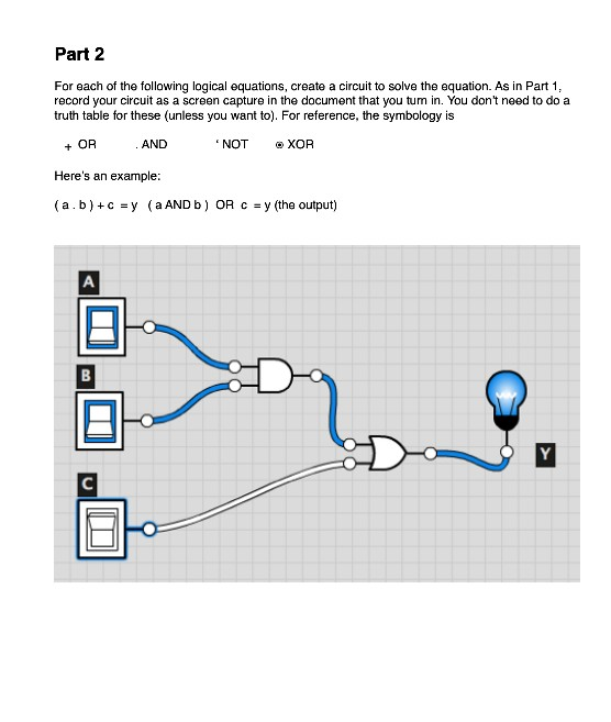 Solved Part 2 For each of the following logical equations, | Chegg.com