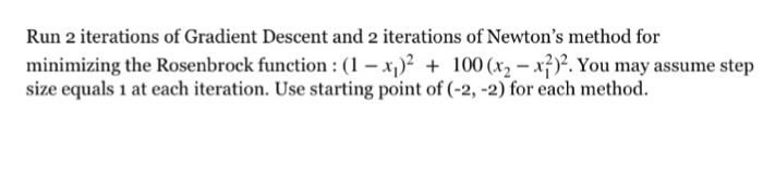Solved Run 2 Iterations Of Gradient Descent And 2 Iterations