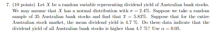 Solved 7. (10 points) Let X be a random variable | Chegg.com