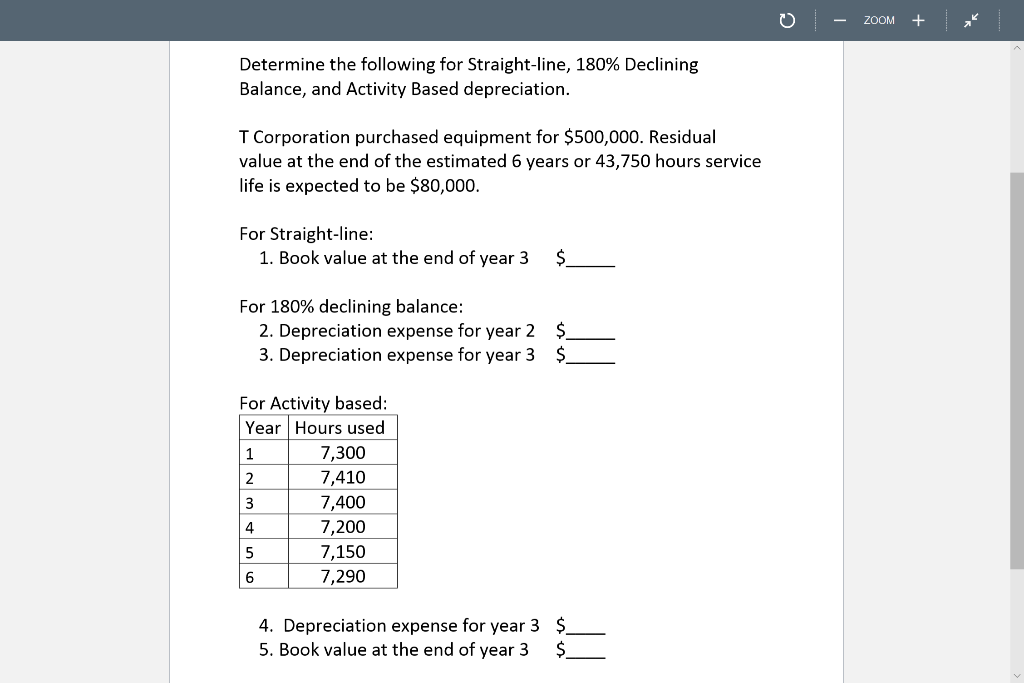 Solved 0 - ZOOM + Determine the following for Straight-line, | Chegg.com