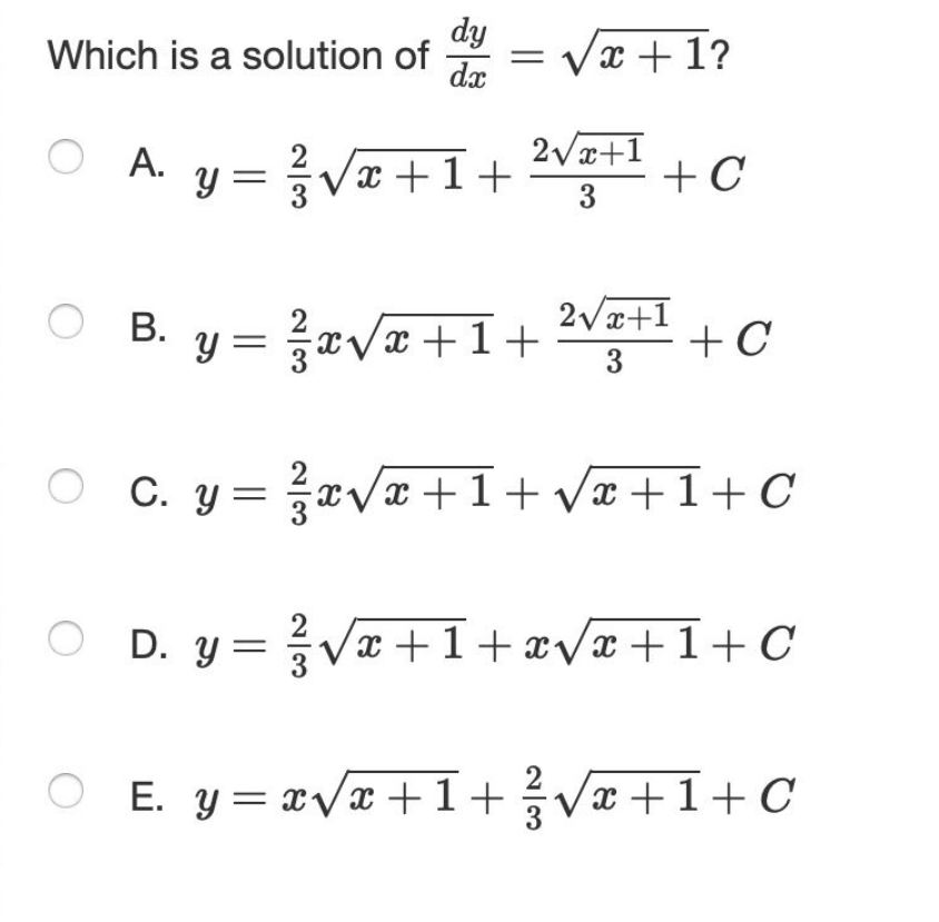 Solved Which differential equation has the slope field | Chegg.com