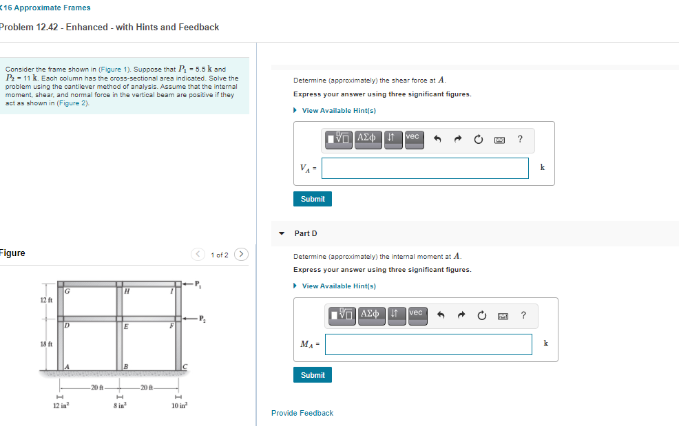 Solved roblem 12.42 - Enhanced - with Hints and Feedback | Chegg.com