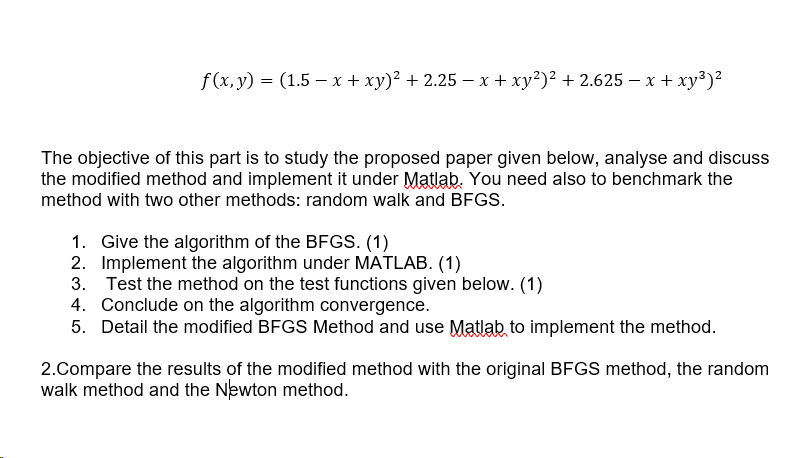 Solved f(x,y)=(1.5−x+xy)2+2.25−x+xy2)2+2.625−x+xy3)2 The | Chegg.com