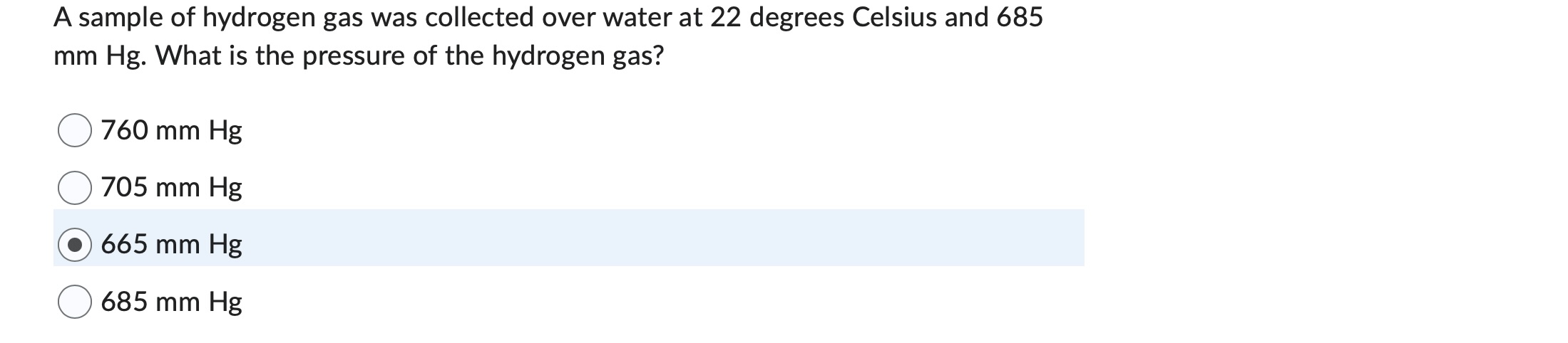 Solved A sample of hydrogen gas was collected over water at | Chegg.com
