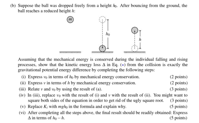 Solved 8. Consider an inelastic collision between a ball | Chegg.com