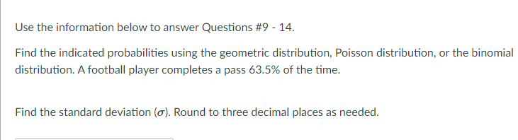 Solved Use the information below to answer Questions #9 - | Chegg.com