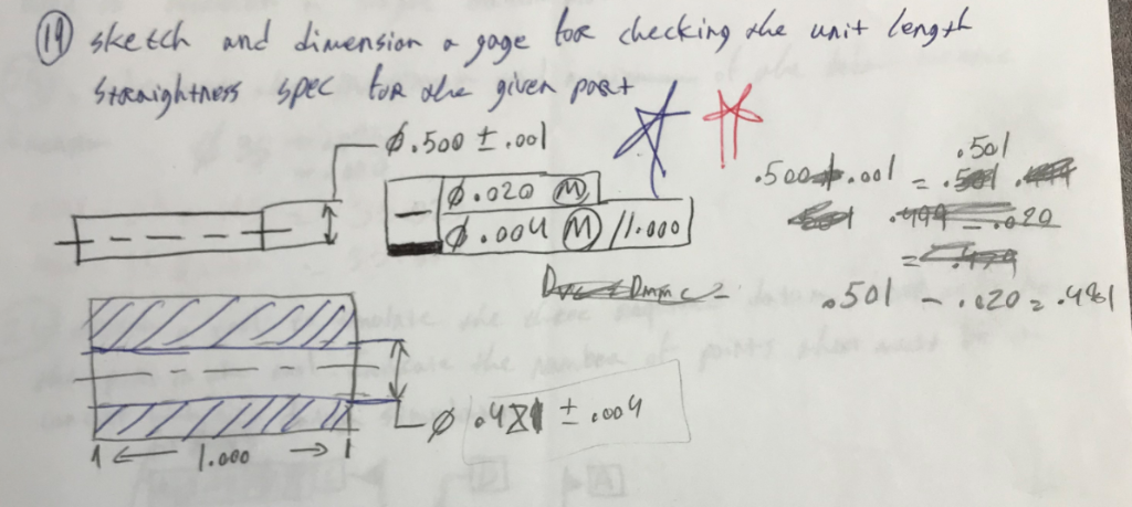 "Sketch and Dimension a Gage for checking the unit | Chegg.com