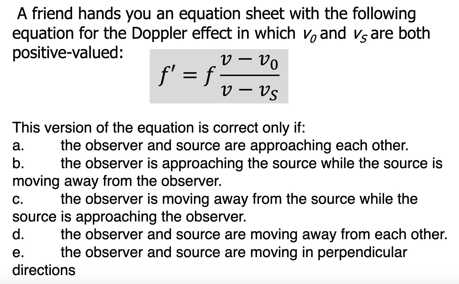 Solved A friend hands you an ﻿equation sheet with the | Chegg.com