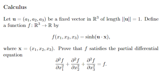 Solved Let u=(a1,a2,a3) be a fixed vector in R3 of length | Chegg.com