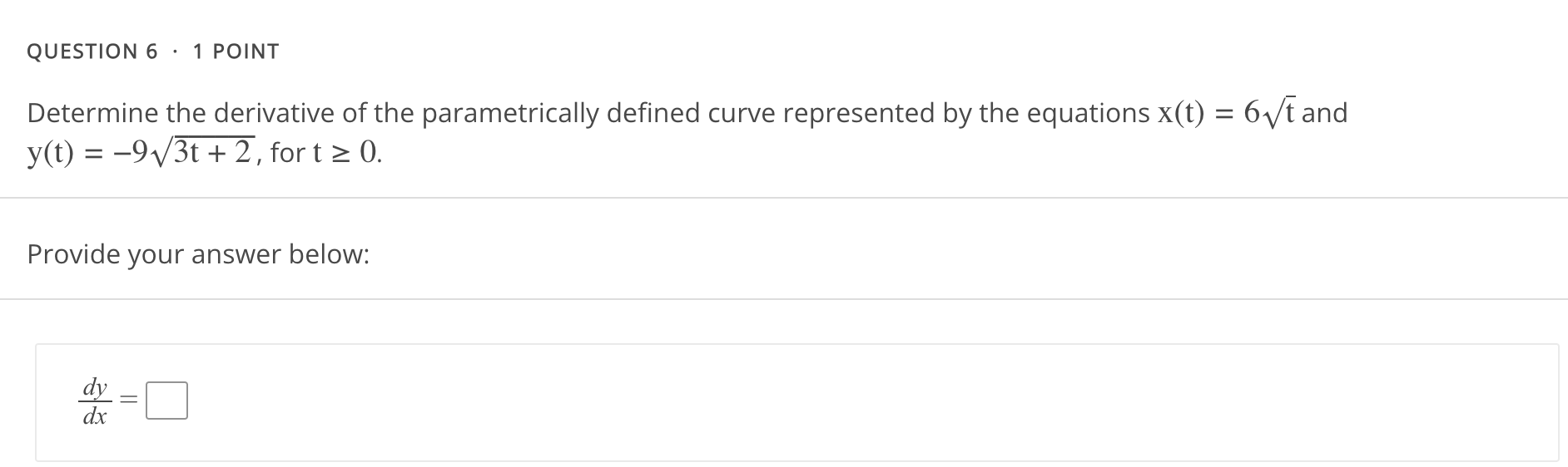 Solved QUESTION \\( 6 \\cdot 1 \\) POINT Determine the | Chegg.com