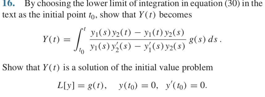Solved 16. By choosing the lower limit of integration in | Chegg.com
