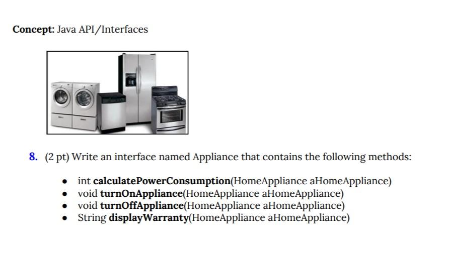 Concept: Java API/Inheritance (3 pts). A snapshot of | Chegg.com