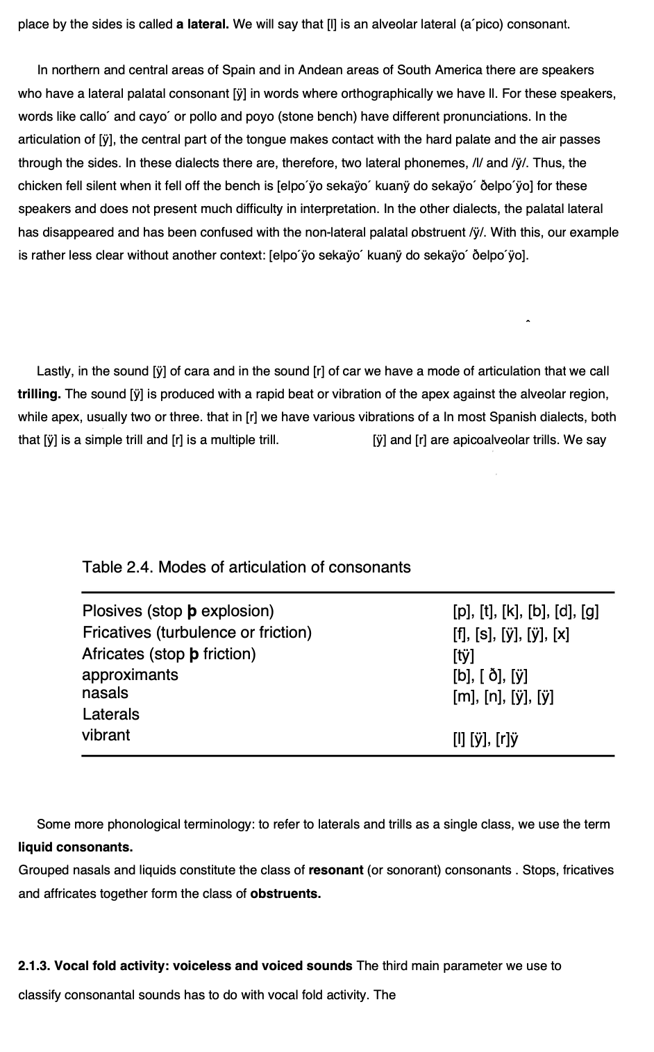 Solved The phonemes of Spanish Choose three lines from the | Chegg.com