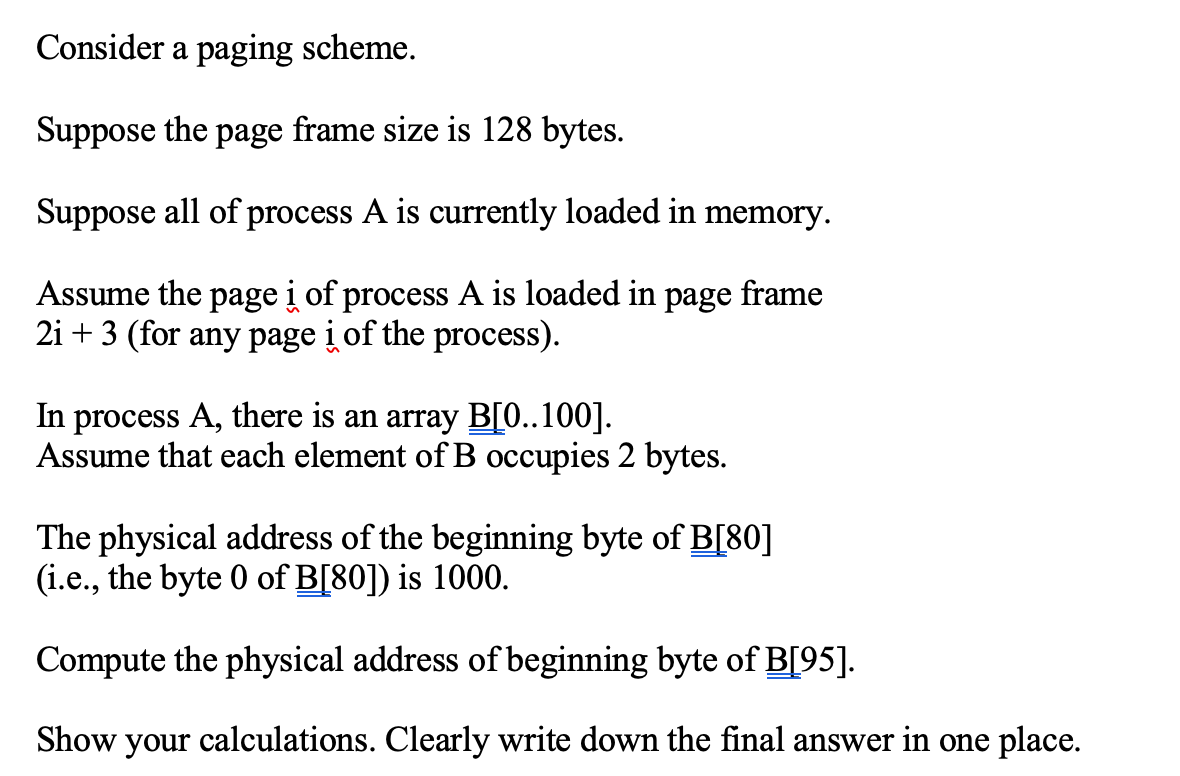 Solved Consider a paging scheme. Suppose the page frame size | Chegg.com