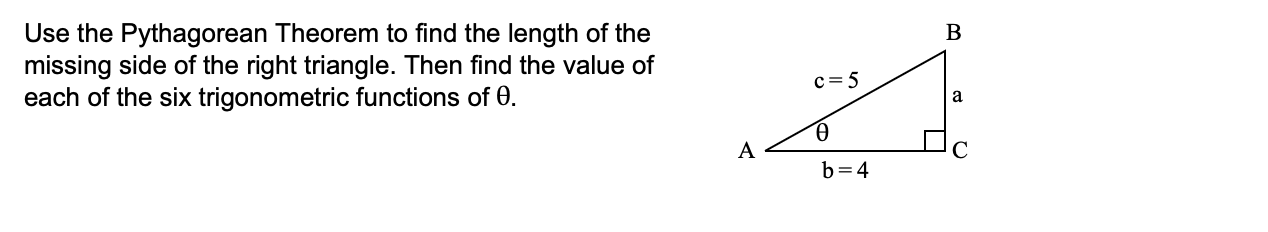 Solved Use the Pythagorean Theorem to find the length of the | Chegg.com