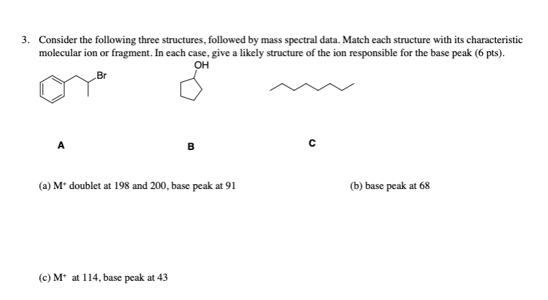 Solved 3. Consider the following three structures, followed | Chegg.com