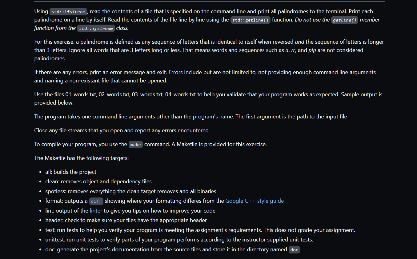Finding a Palindrome In this exercise, you will write | Chegg.com