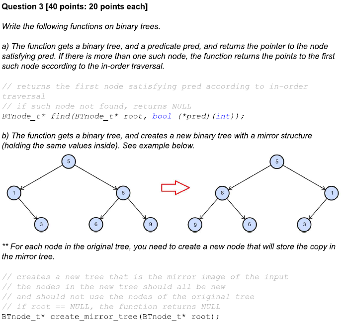 Solved #ifndef BTNODE_H #define BTNODE_H struct BTnode { | Chegg.com