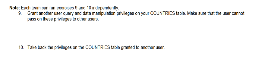 Solved 6. User1 is the owner of the EMP table and grants the | Chegg.com