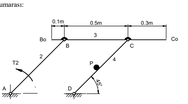 In the parallel four-arm mechanism in the figure, the | Chegg.com