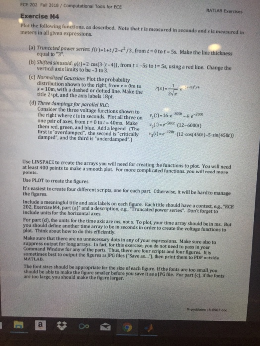 ECE 202 Fall 2018/Computational Tools for ECE | Chegg.com