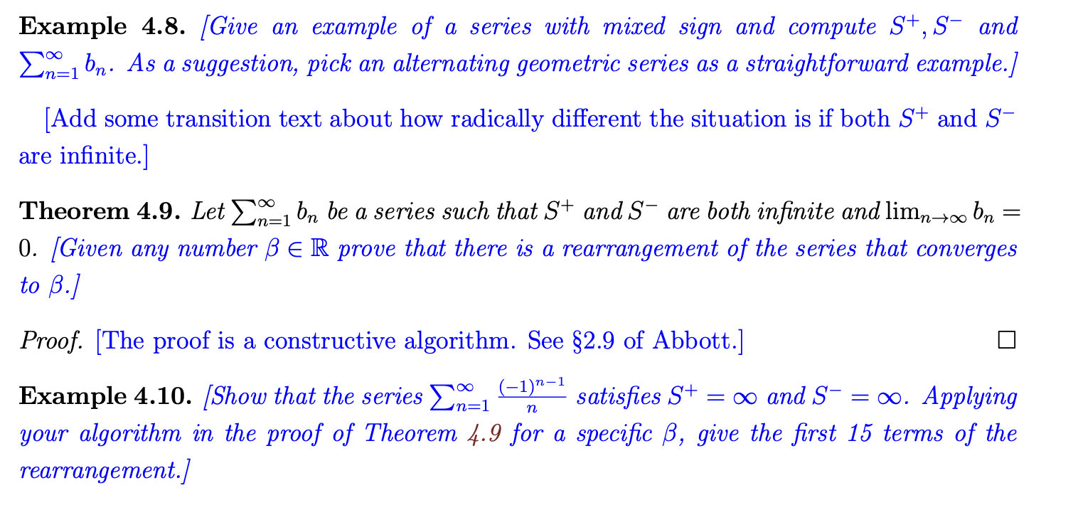 Solved Example 4.8. [Give an example of a series with mixed | Chegg.com