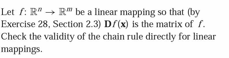 Solved Let f:Rn→Rm be a linear mapping so that(by Exercise | Chegg.com