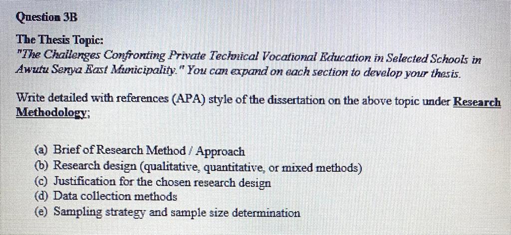 Solved The Thesis Topic: "The Challenges Confronting Private | Chegg.com