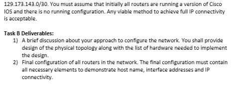 Solved Task A: IP Addressing Design of a Corporate Network | Chegg.com