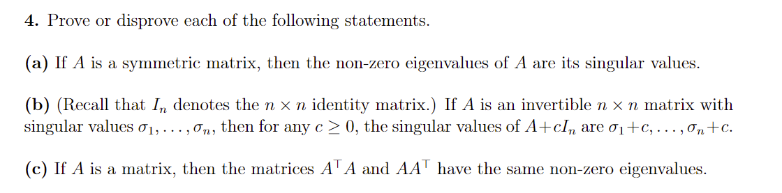 Solved 4. Prove or disprove each of the following | Chegg.com