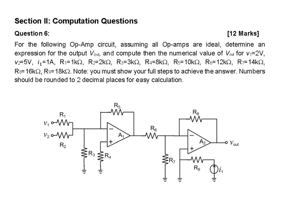 Solved Section II: Computation Questions [12 Marks] Question | Chegg.com