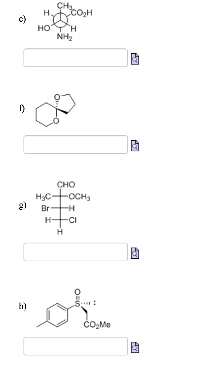 Solved Assign The Absolute Configuration To Each Chirality