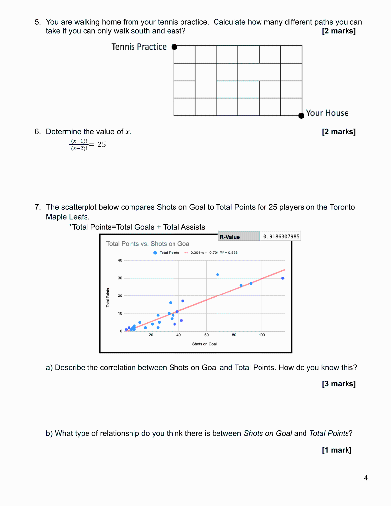 Solved 5. You are walking home from your tennis practice. | Chegg.com