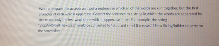 Solved Write a program that accepts an input a sentence in | Chegg.com