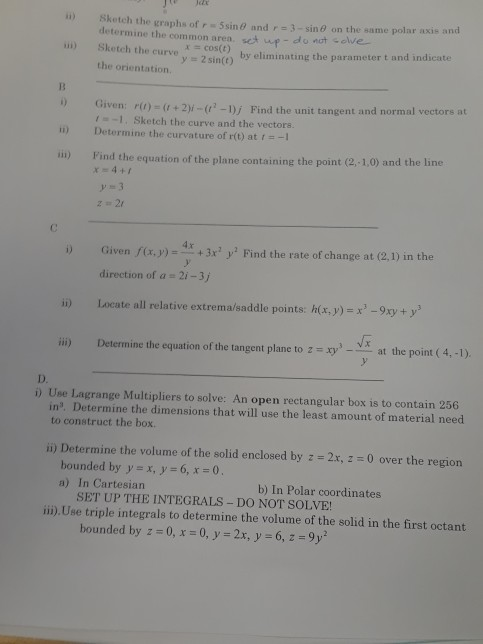 Solved Sketch the graphs of 5sin and = 3-sine on the same | Chegg.com