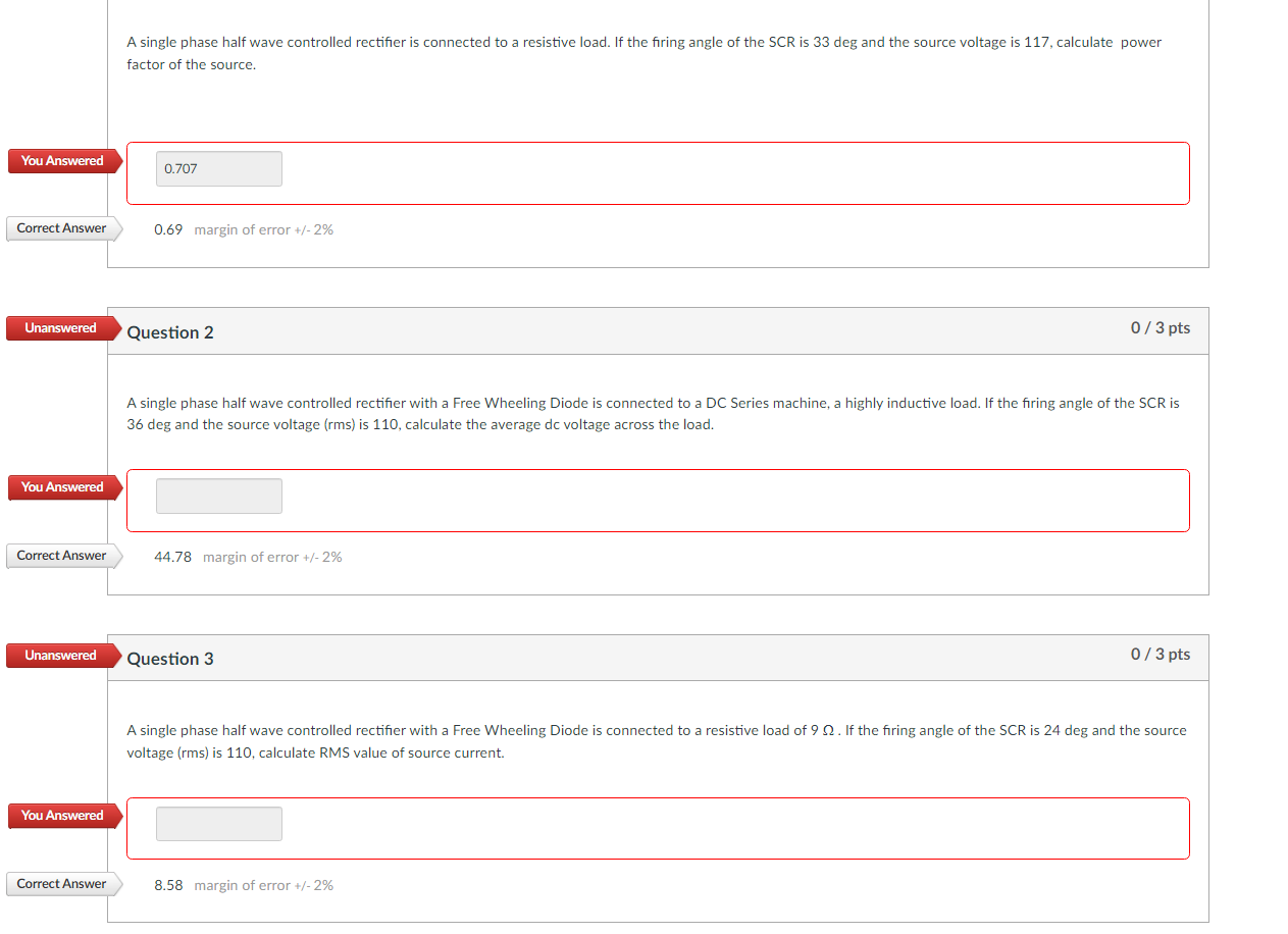 Solved A single phase half wave controlled rectifier is | Chegg.com