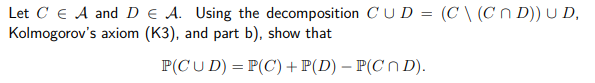 Solved Let C in ﻿A and D in A. ﻿Using the decomposition | Chegg.com