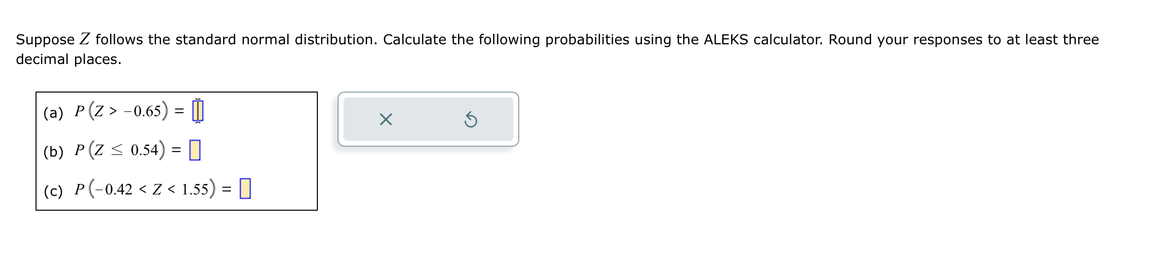 Solved Suppose Z follows the standard normal distribution. | Chegg.com