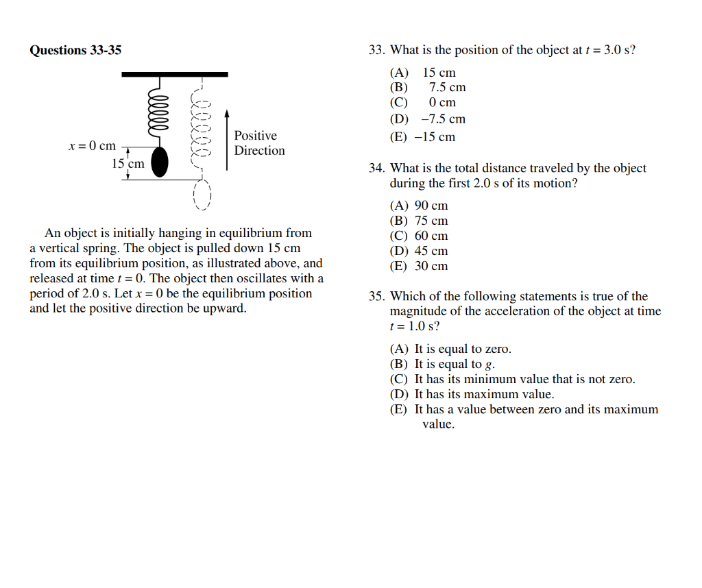 Questions 33-35 33. What is the position of the | Chegg.com