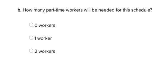 Solved Build a schedule for the following staffing | Chegg.com